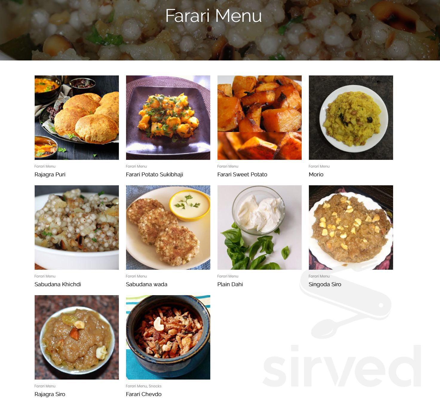 Gujarati Foods, Sweets, Snacks & Catering Services menus in Brampton ...
