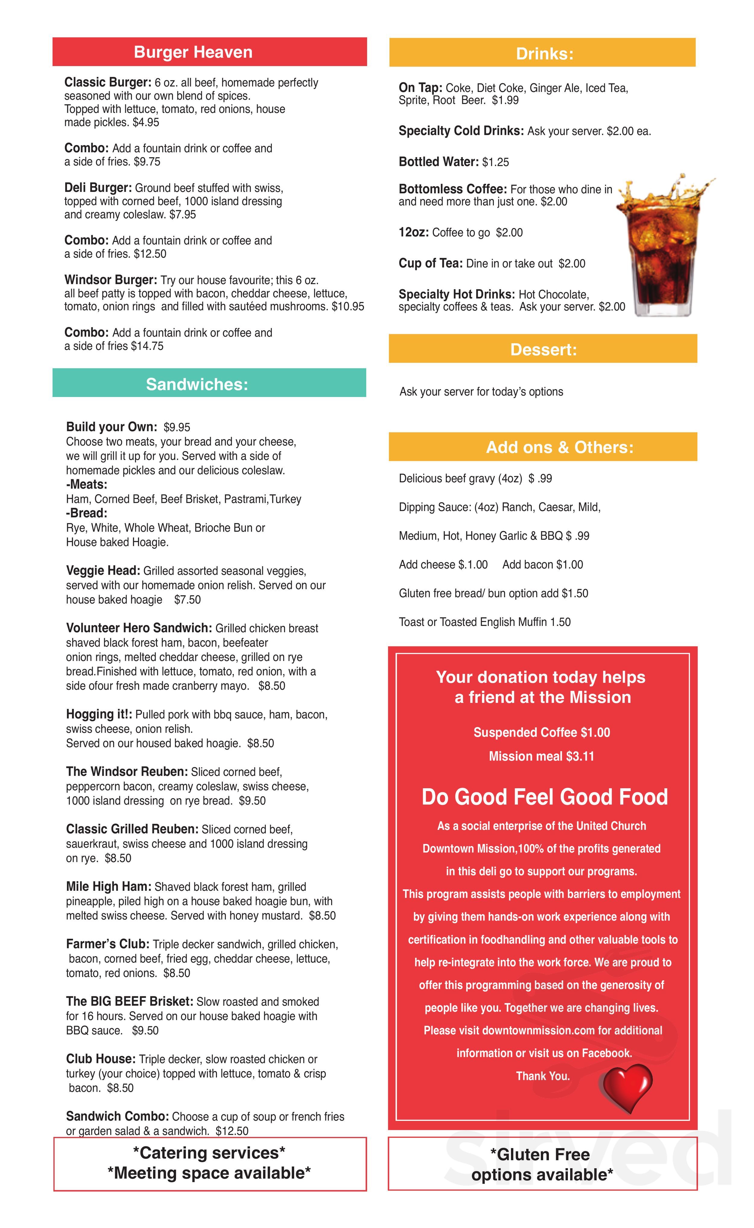 Do Good Deli menus in Windsor, Ontario, Canada