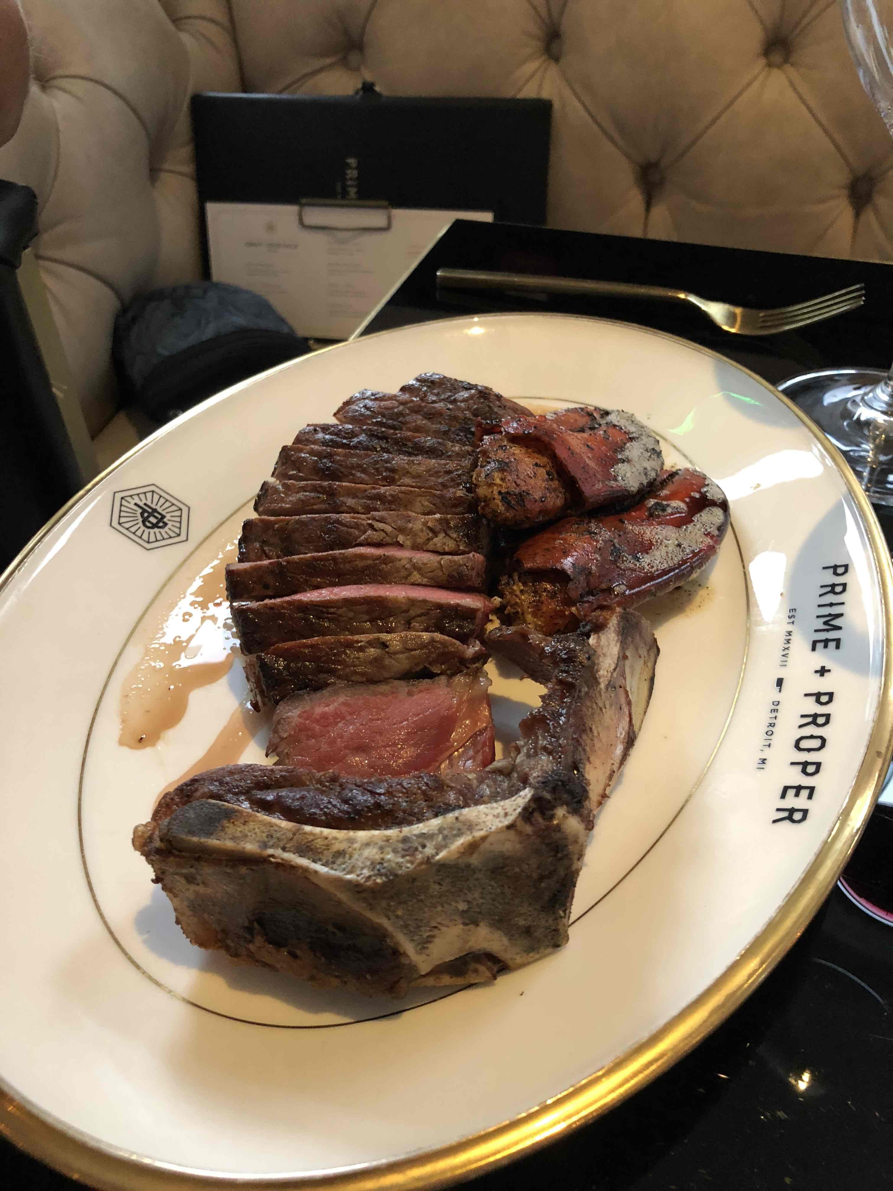 Prime + Proper menus in Detroit, Michigan, United States
