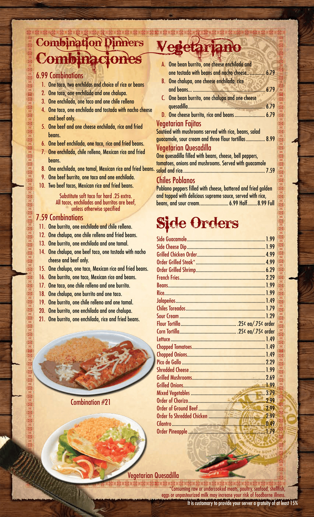 Los 3 Amigos menus in Trenton, Georgia, United States
