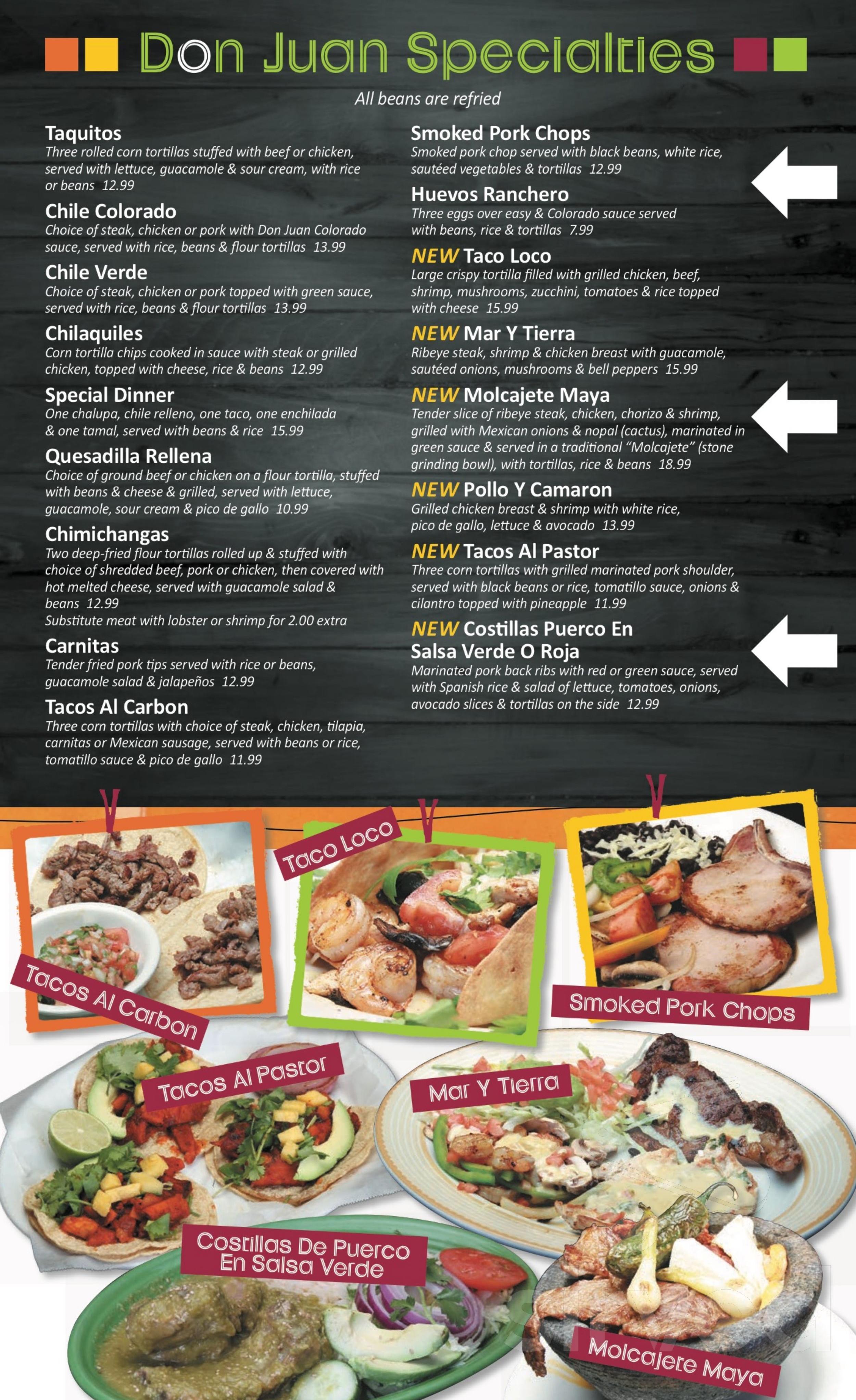 Los Amigos Don Juan menu in Livonia, Michigan, USA