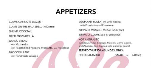Menu for Roseland Apizza in Derby, CT | Sirved