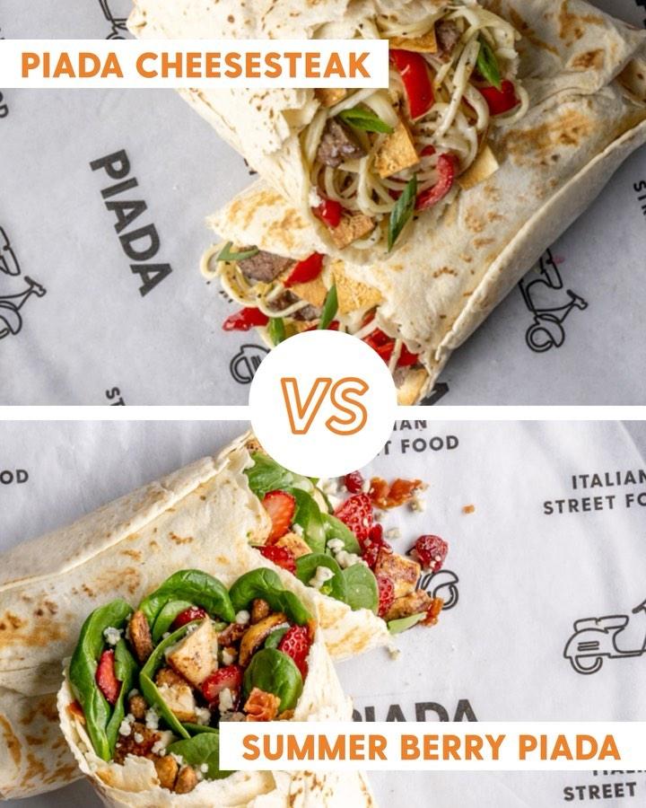 Piada Italian Street Food menu in Columbus, Ohio, USA