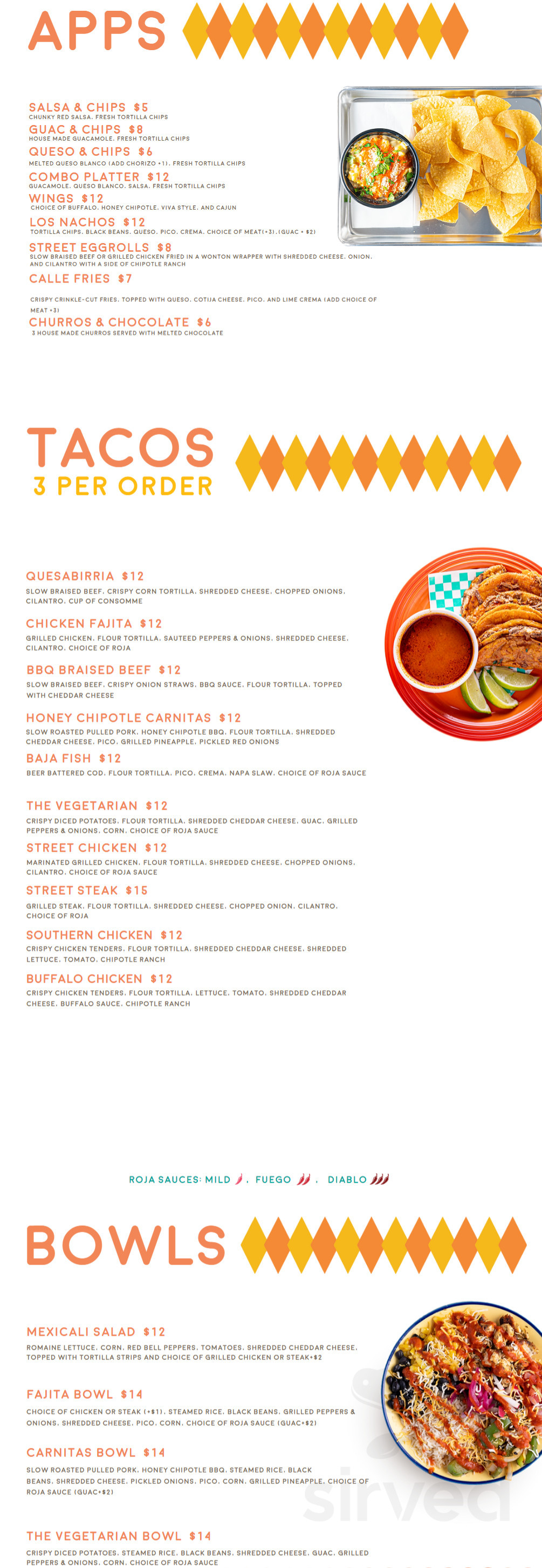 Viva Los Tacos menu in Pittsburgh, Pennsylvania, USA