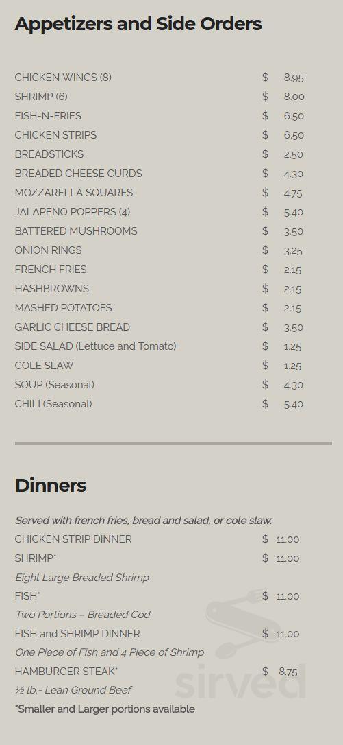 Menu - Beloit WI's Tilley's Pizza House | Sirved