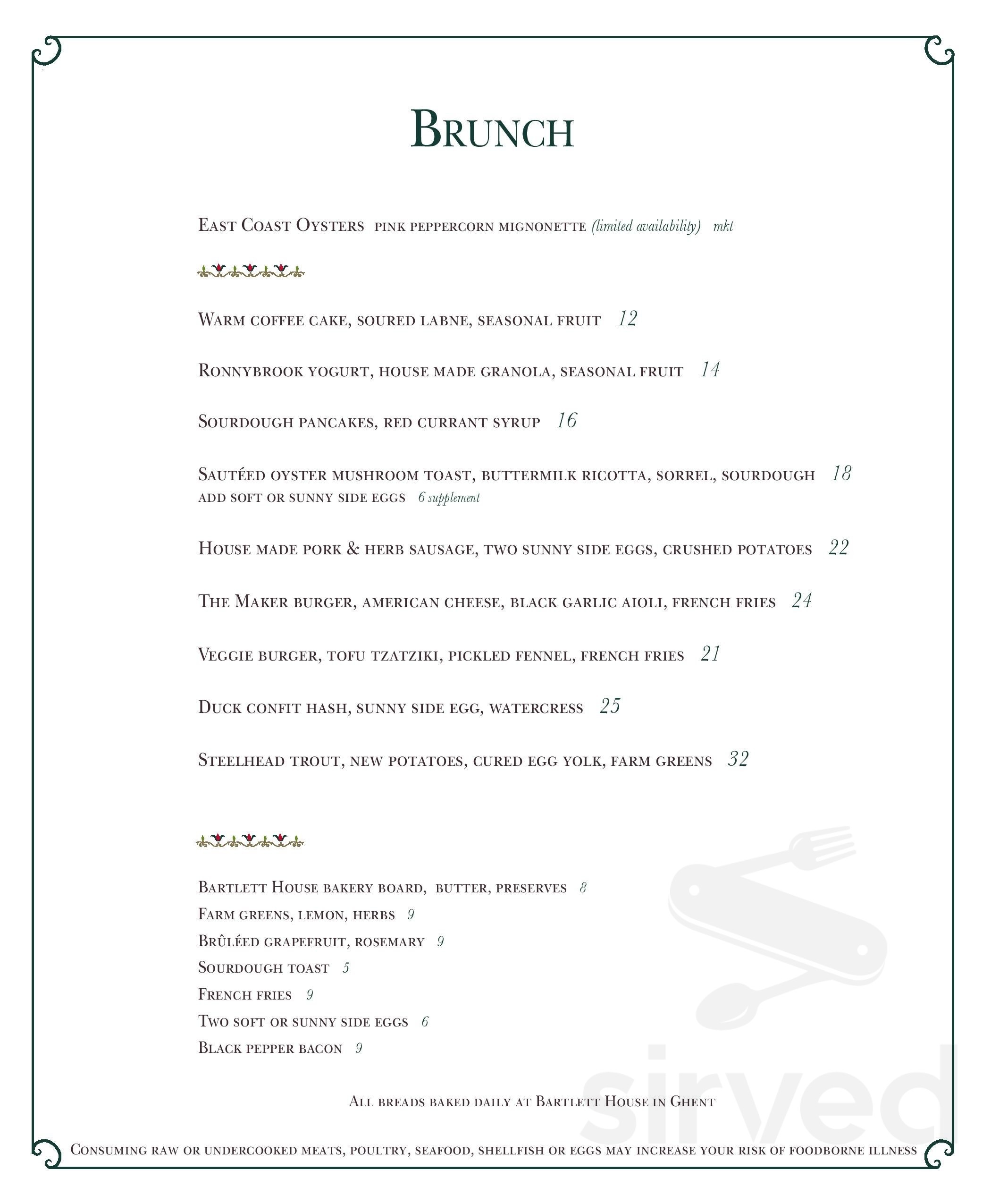 The Maker Lounge menus in Hudson, New York, United States