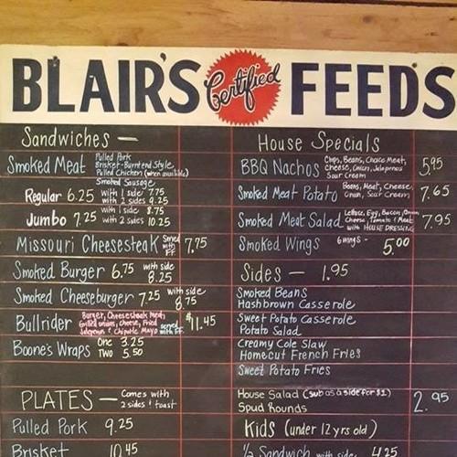 Boone's BBQ Barn menu in Bolivar, Missouri, USA