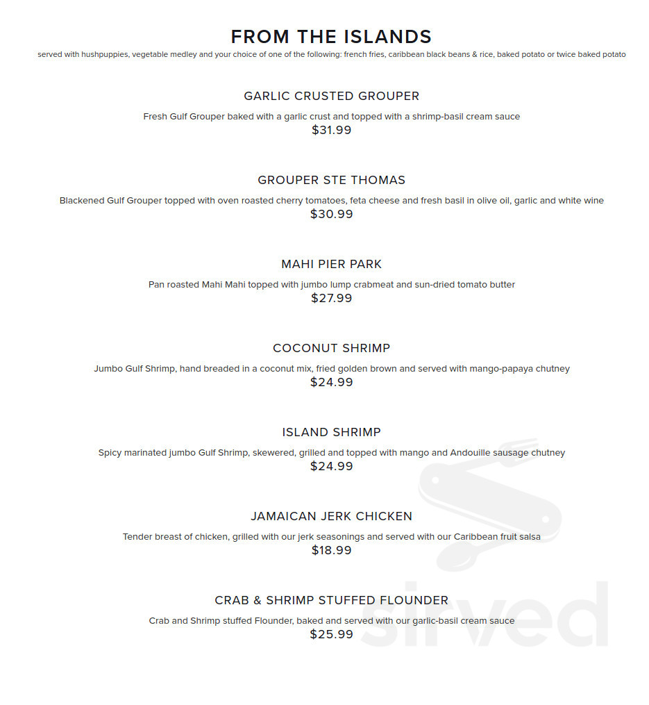 Pompano Joe's menus in Destin, Florida, United States