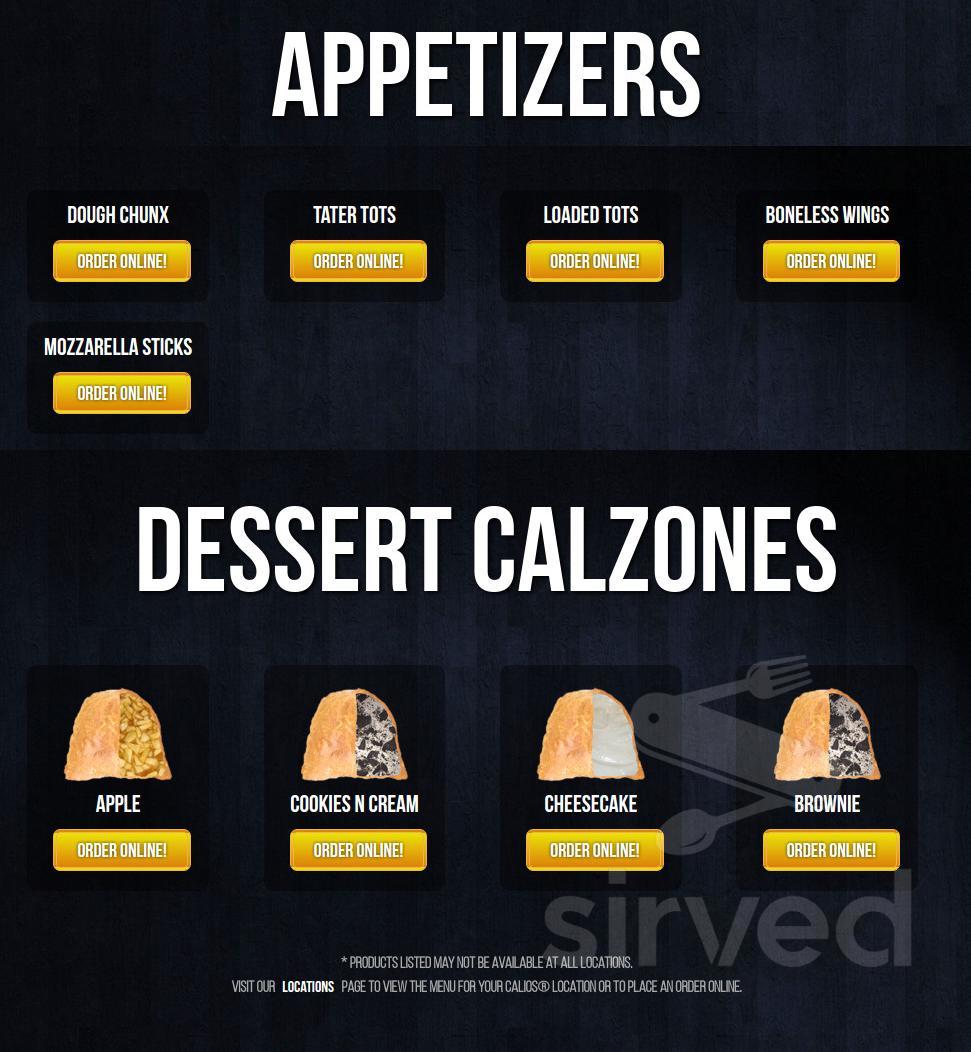 DP Dough menu in New Orleans, Louisiana, USA