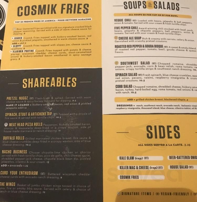 Menu - Ann Arbor MI's HopCat | Sirved