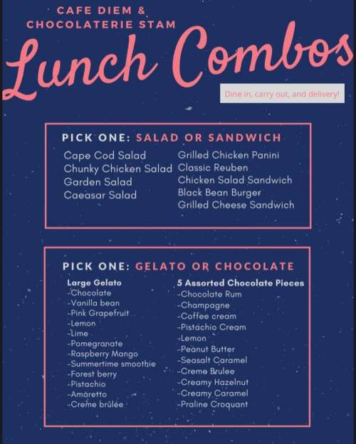 Cafe Diem menu in Ames, Iowa, USA