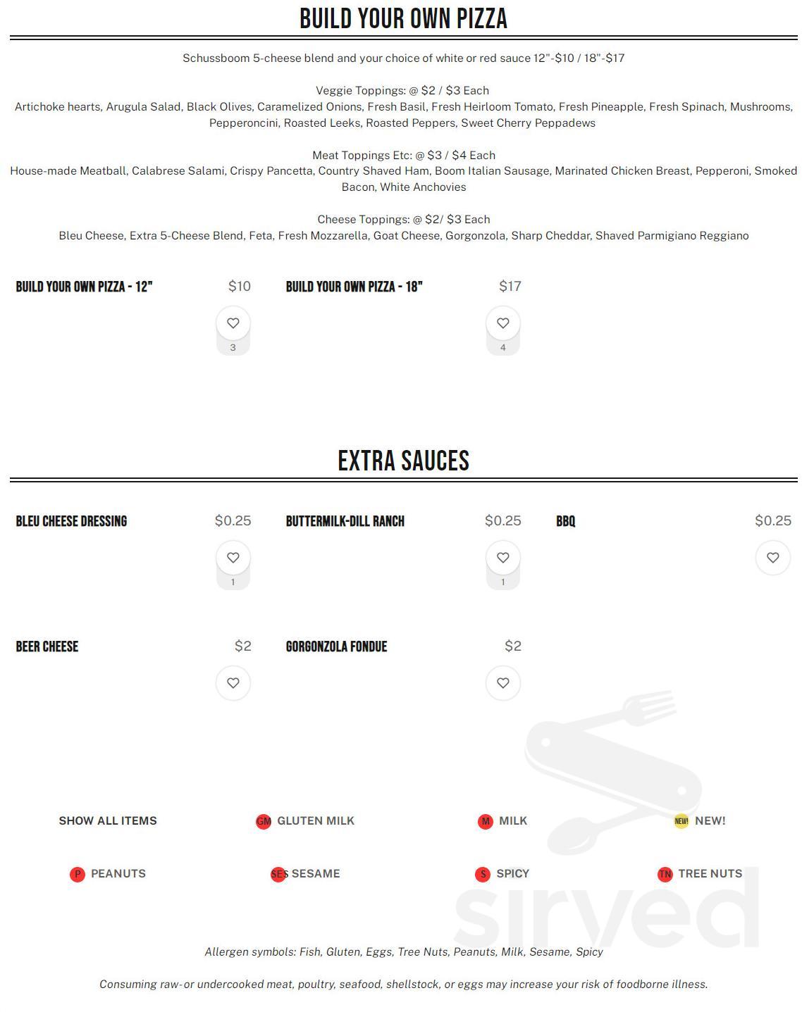 Schussboom Brewing Co. menus in Reno, Nevada, United States