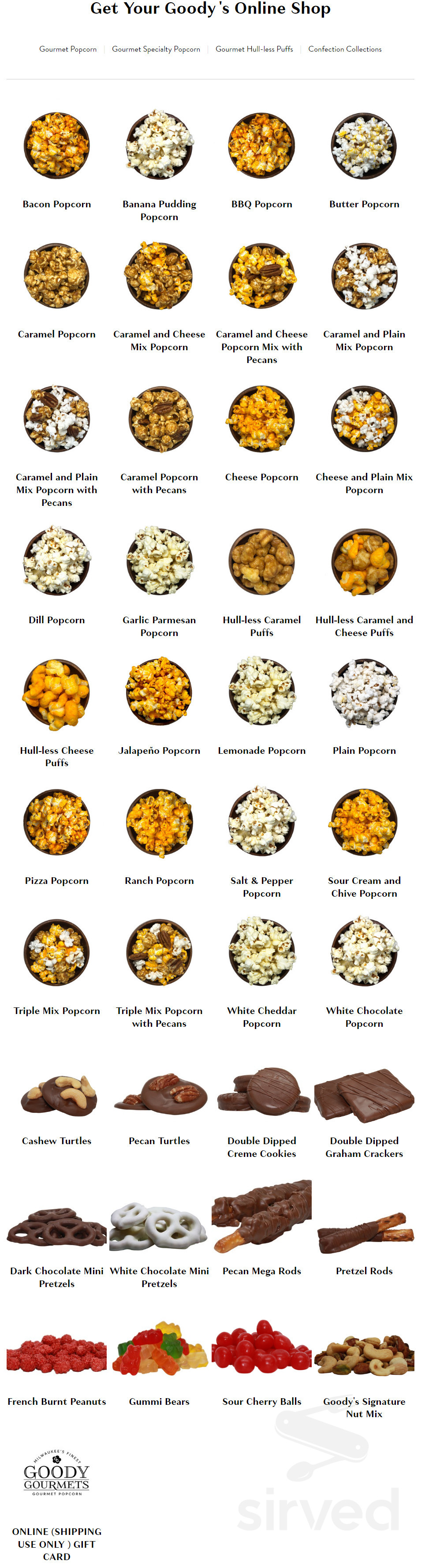 Goody Gourmets menus in Glendale, Wisconsin, United States