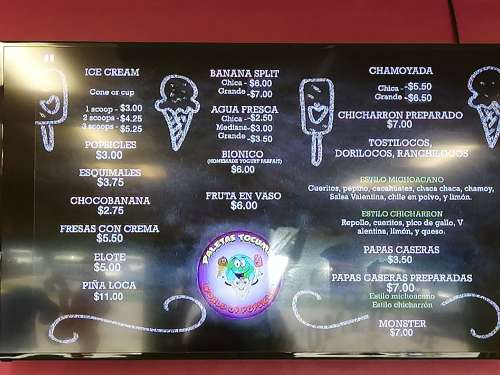 Paletas Tocumbo Gourmet menu in Columbia, Tennessee, USA