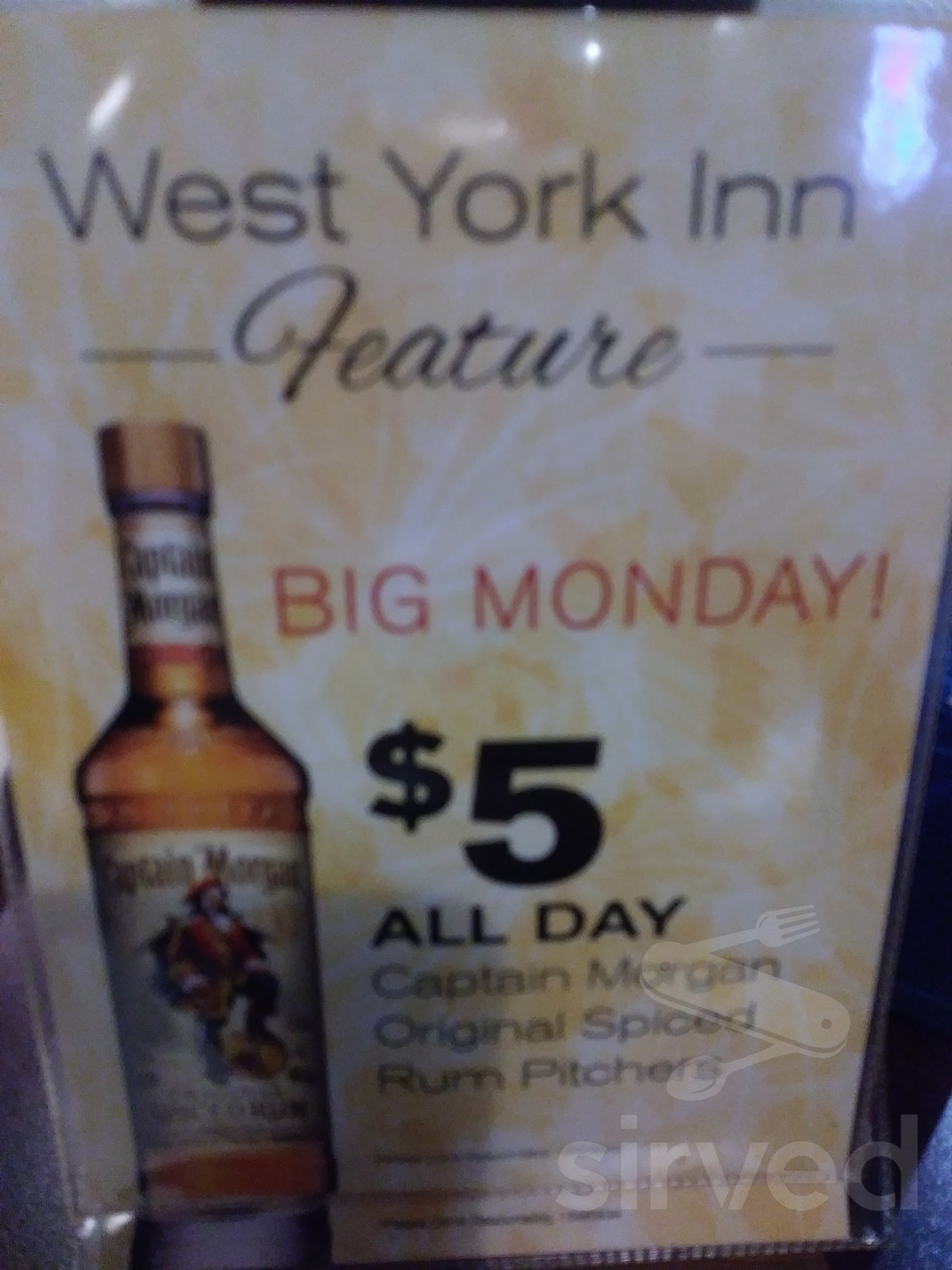 West York Inn menu in York, Pennsylvania, USA