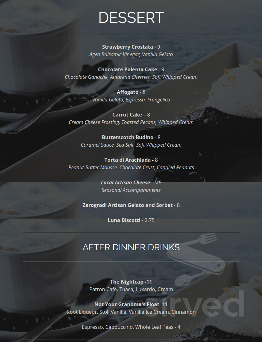 Restaurant Alba menu in Malvern, Pennsylvania, USA