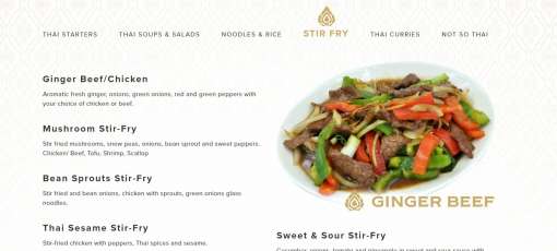 Menu for Splash Thai ToGo in Rothesay, NB | Sirved