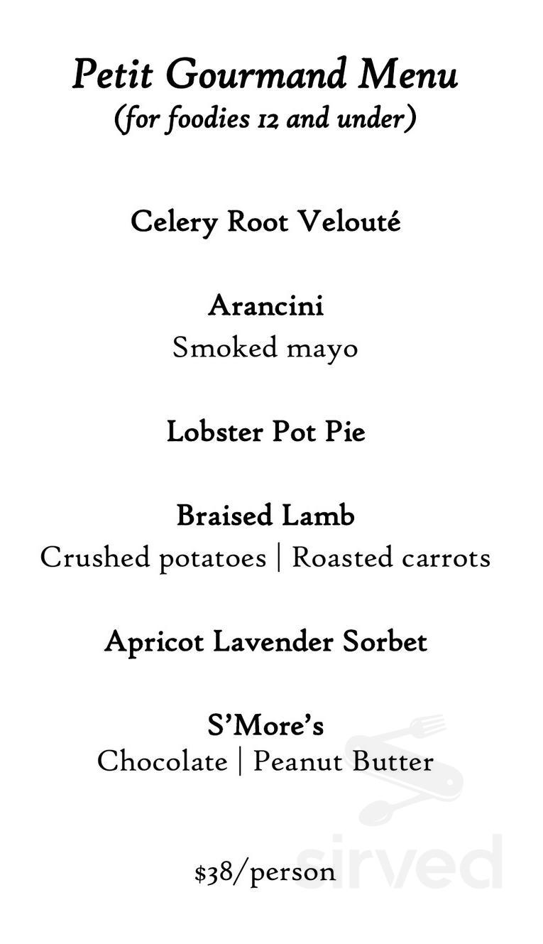 Trummer's Restaurant menu in Clifton, Virginia, USA