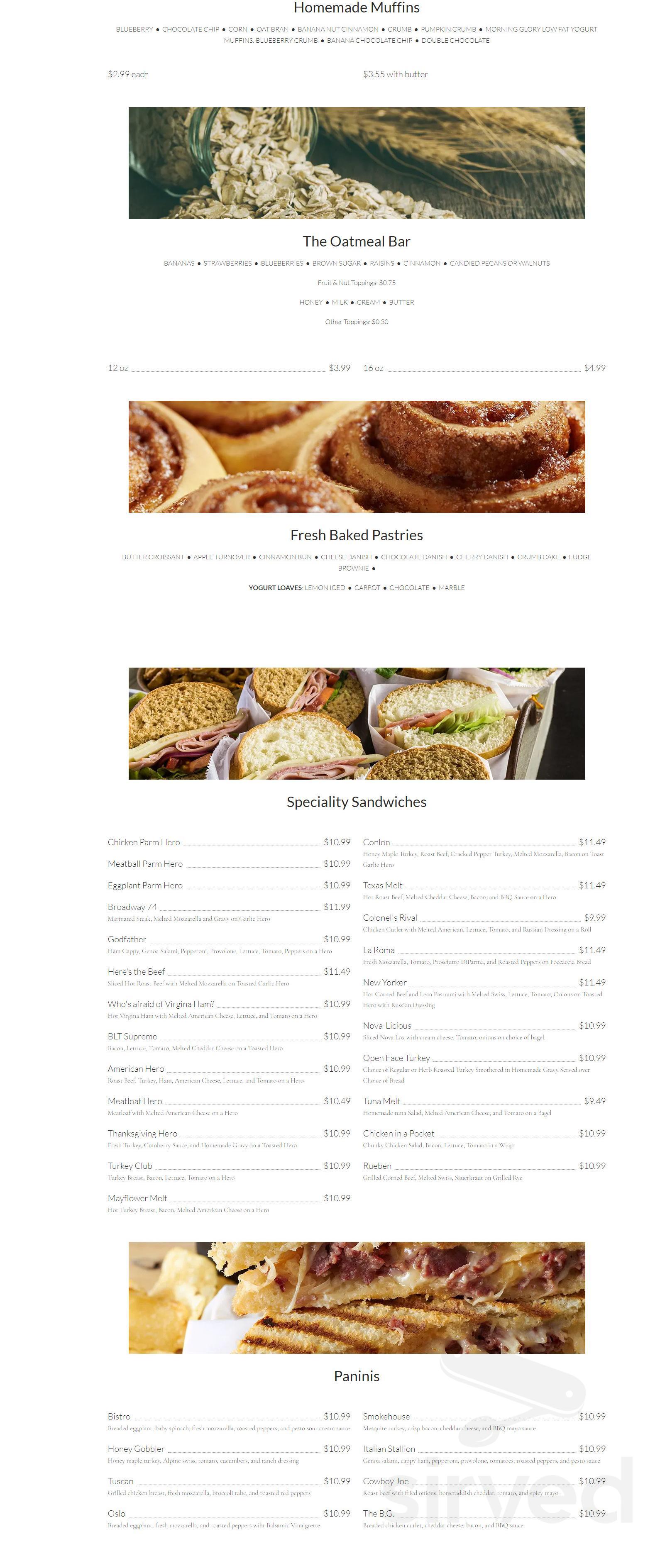 Broadway Gourmet Bagel & Deli menus in North Massapequa, New York ...