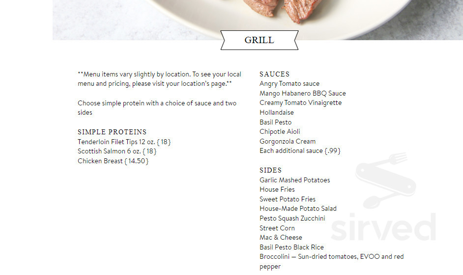 Menu - Houston TX's Black Walnut Cafe | Sirved