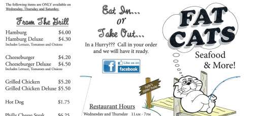 Menu for Fat Cats in Herkimer, NY | Sirved