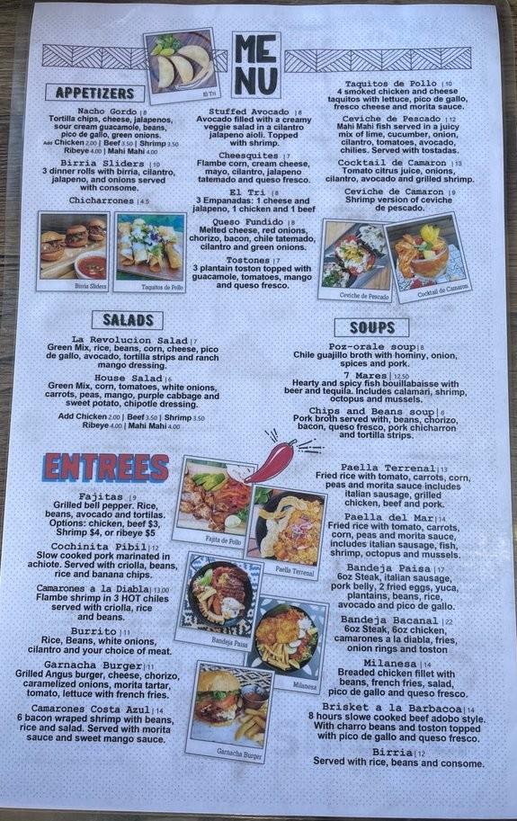 Catalina grill and cantina menu in Rancho Cucamonga, California, USA