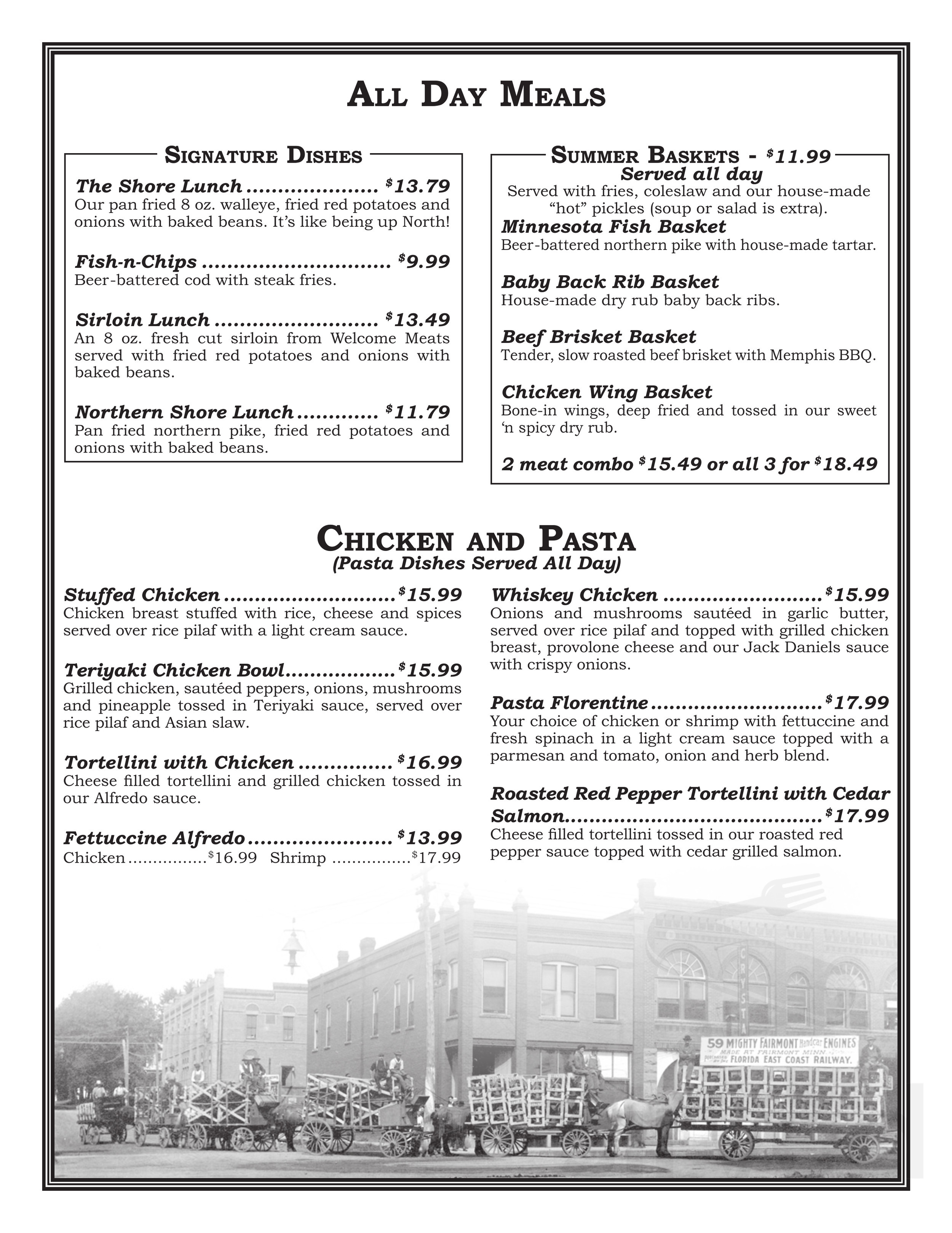 Bean Town Grill menu in Fairmont, Minnesota, USA