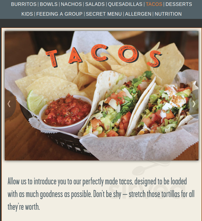 Freebirds World Burrito menu in Lewisville, Texas, USA