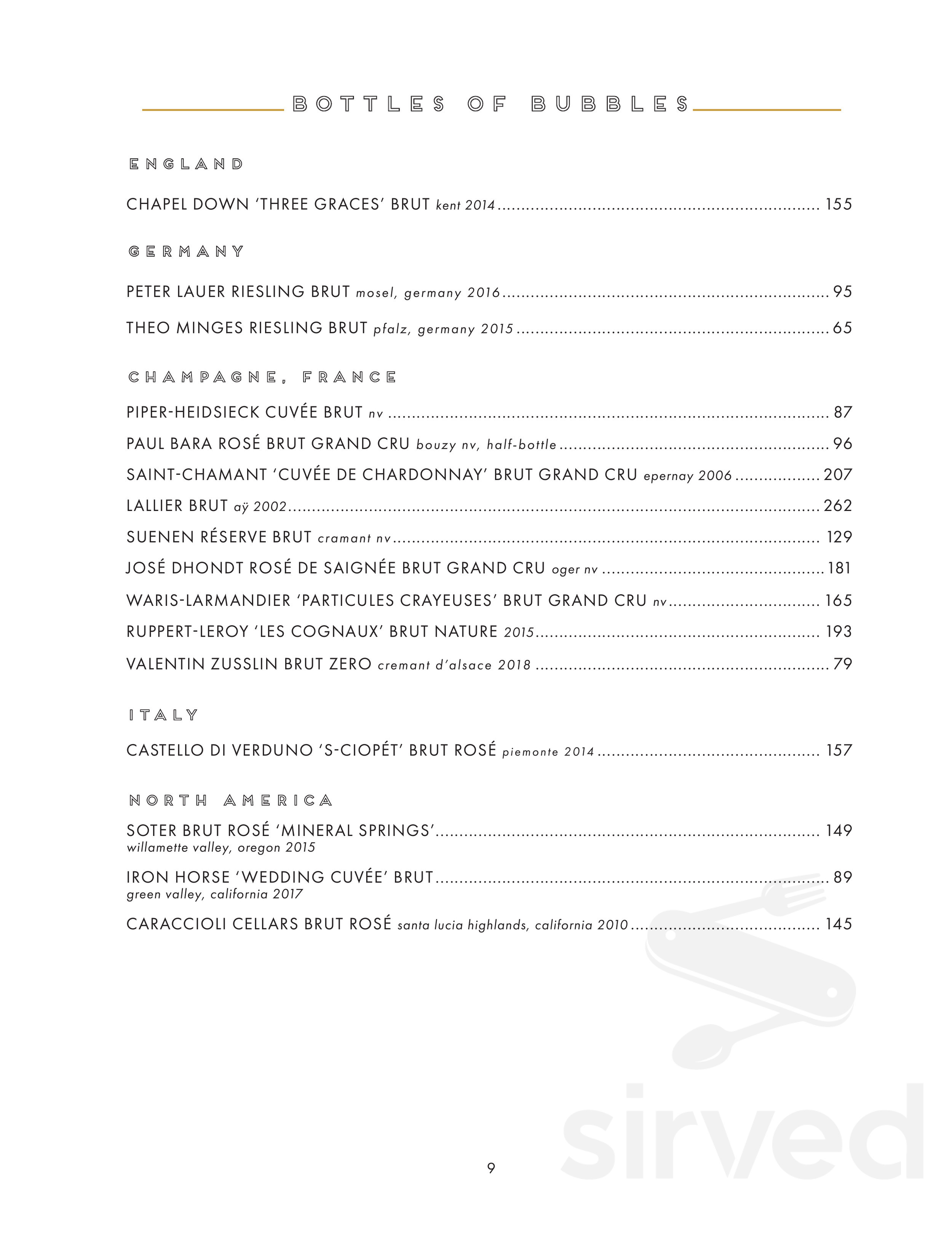 Menu - Houston TX's Georgia James Steak | Sirved