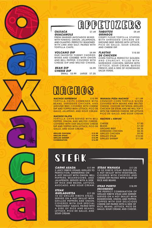 Oaxaca Margarita Bar & Mexican Restaurant menu in Edwardsville ...