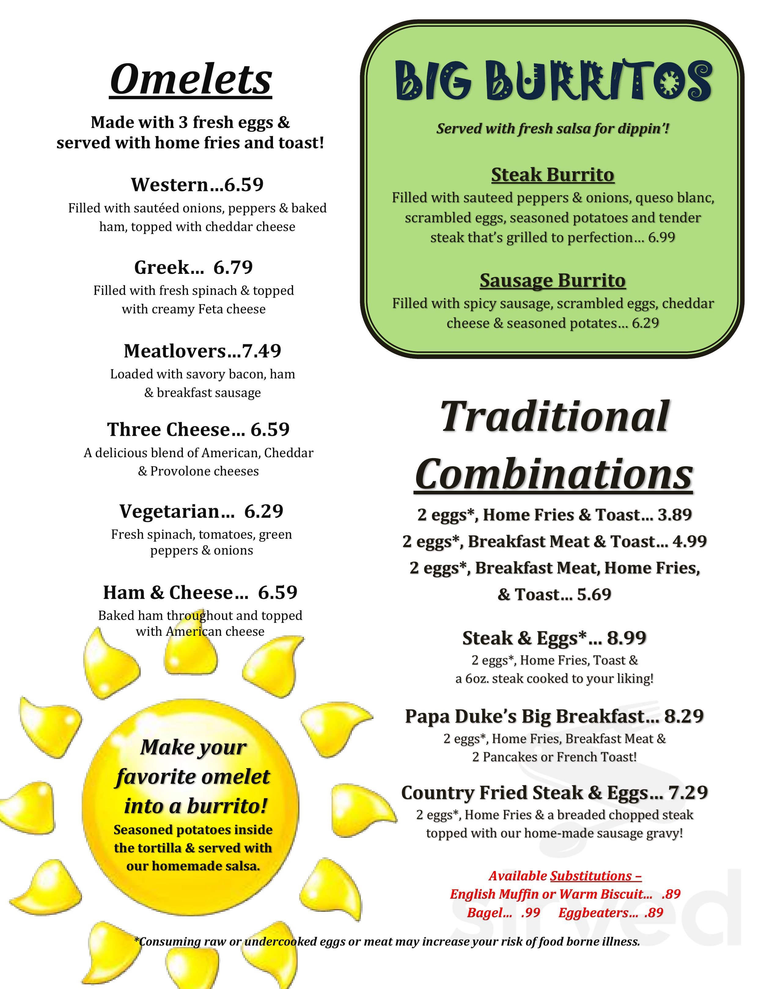 Paris Grill menu in Aliquippa, Pennsylvania, USA