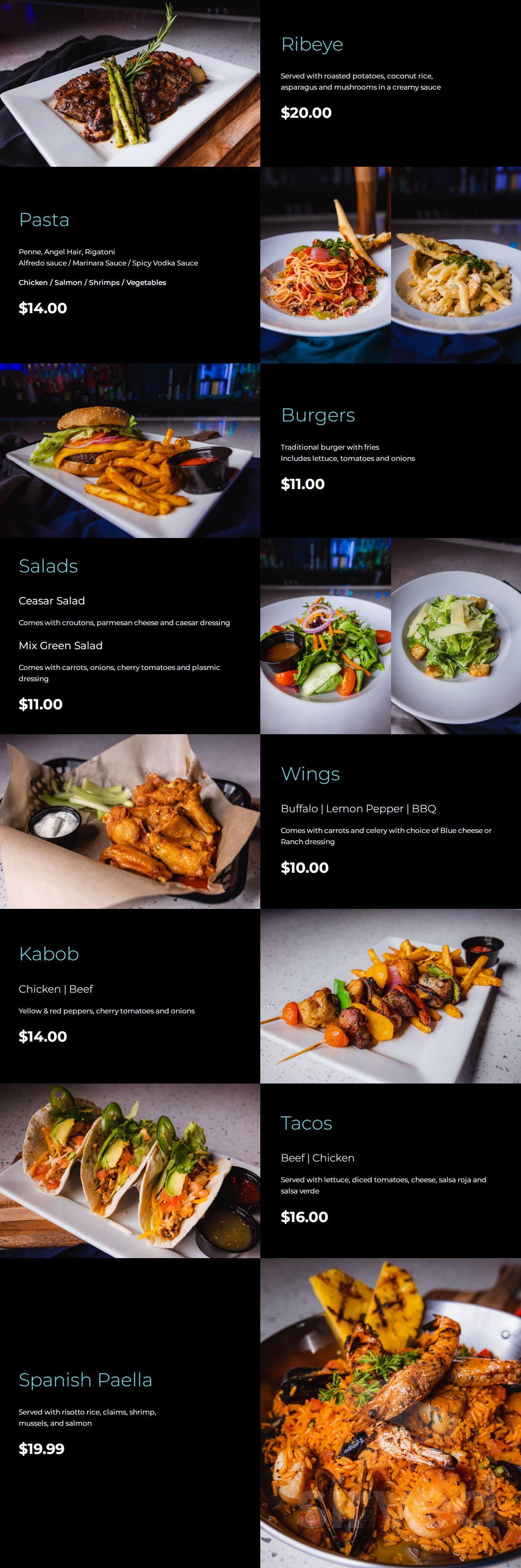 Ibiza Lounge Bar Restaurant menus in Duluth, Georgia, United States