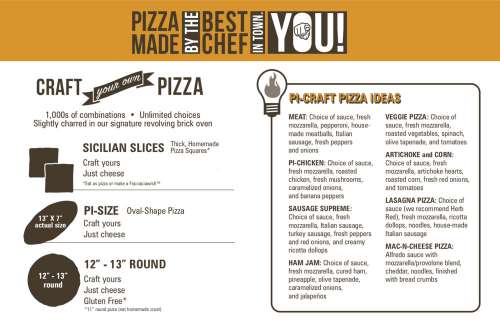 Pi Craft Pizza menu in Victor, New York, USA