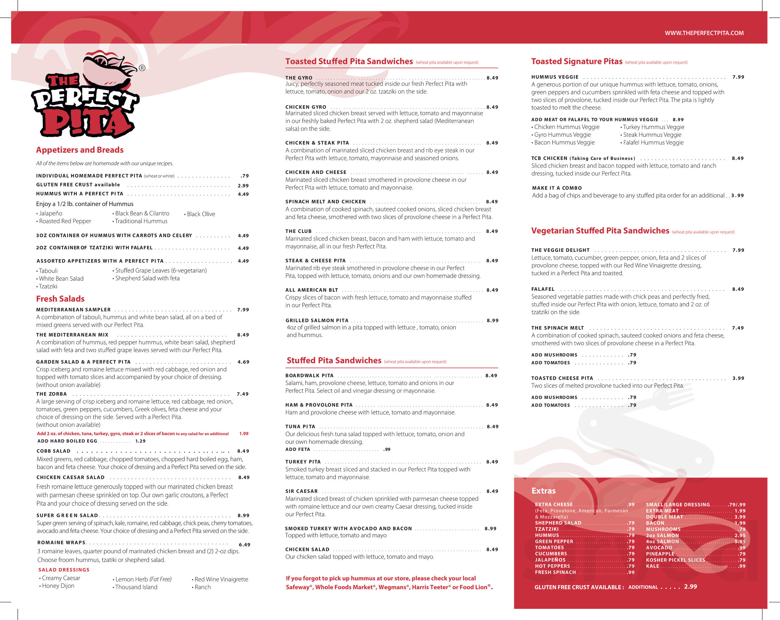 The Perfect Pita menu in Alexandria, Virginia, USA