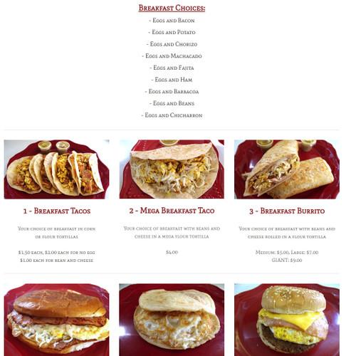 Taco City menu in Alvin, Texas, USA