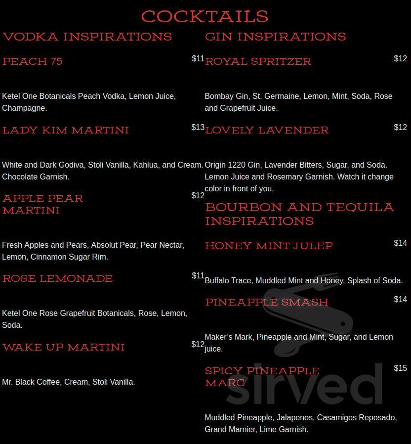 Menu for Retro Metro in Springfield, MO | Sirved