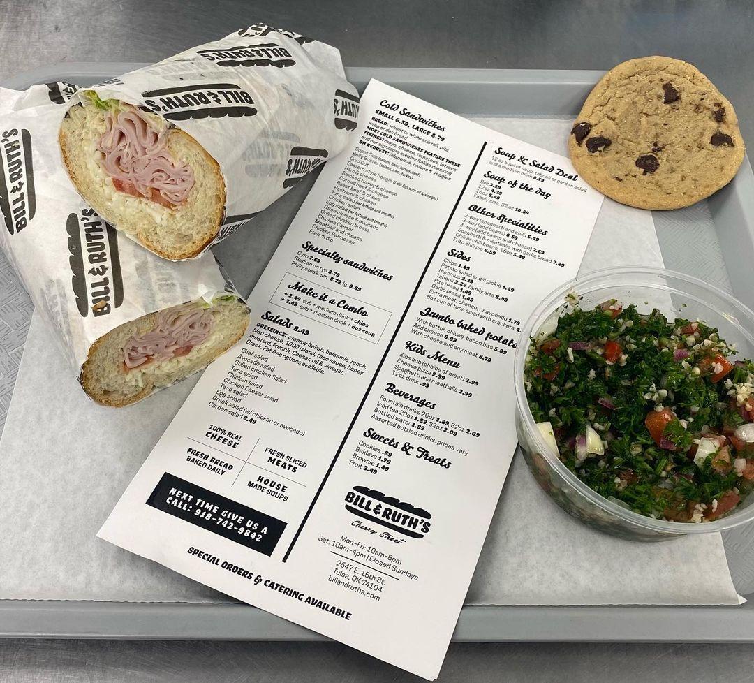 Bill & Ruth's Cherry Street menu in Tulsa, Oklahoma, USA