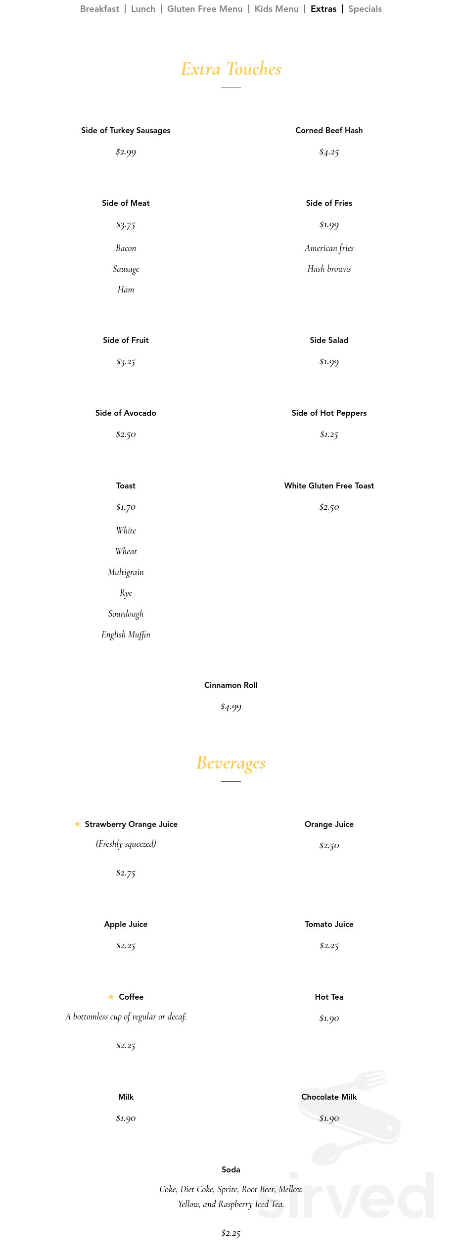 Jerry's Cafe menus in Rockford, Illinois, United States