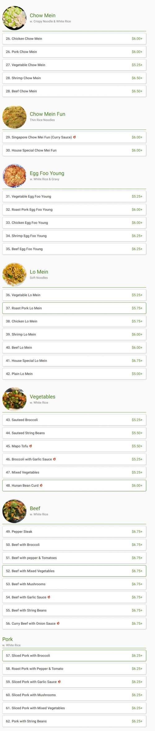 Lucky Chance menu in Brooklyn, New York, USA