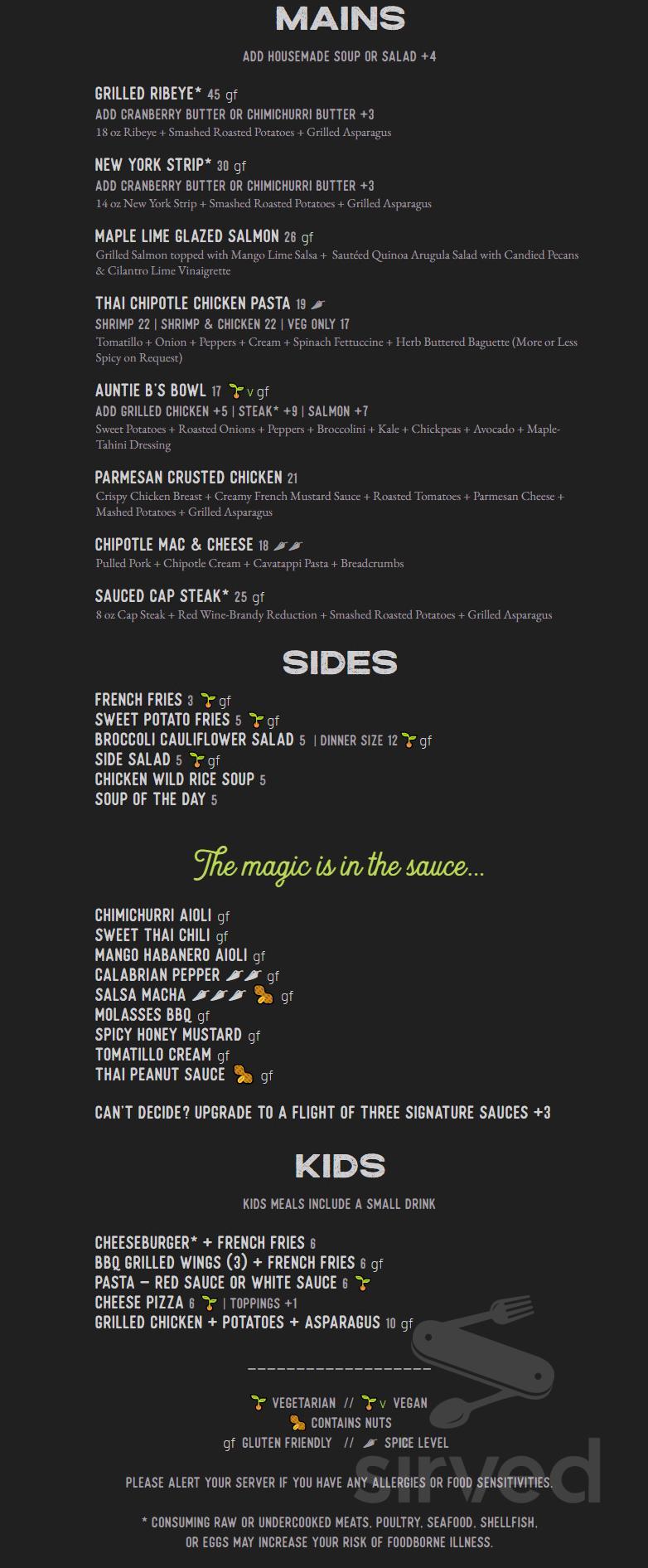 Margie's Kitchen & Cocktails Menu - Andover, Minnesota | Sirved