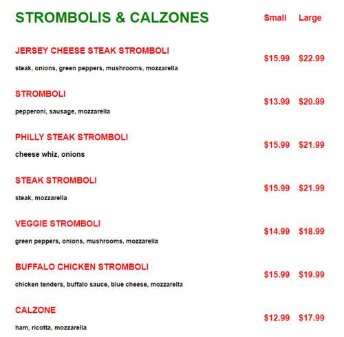 Big Louie's Pizzeria (Formerly known as Mama Lucy's) menu in Fort ...