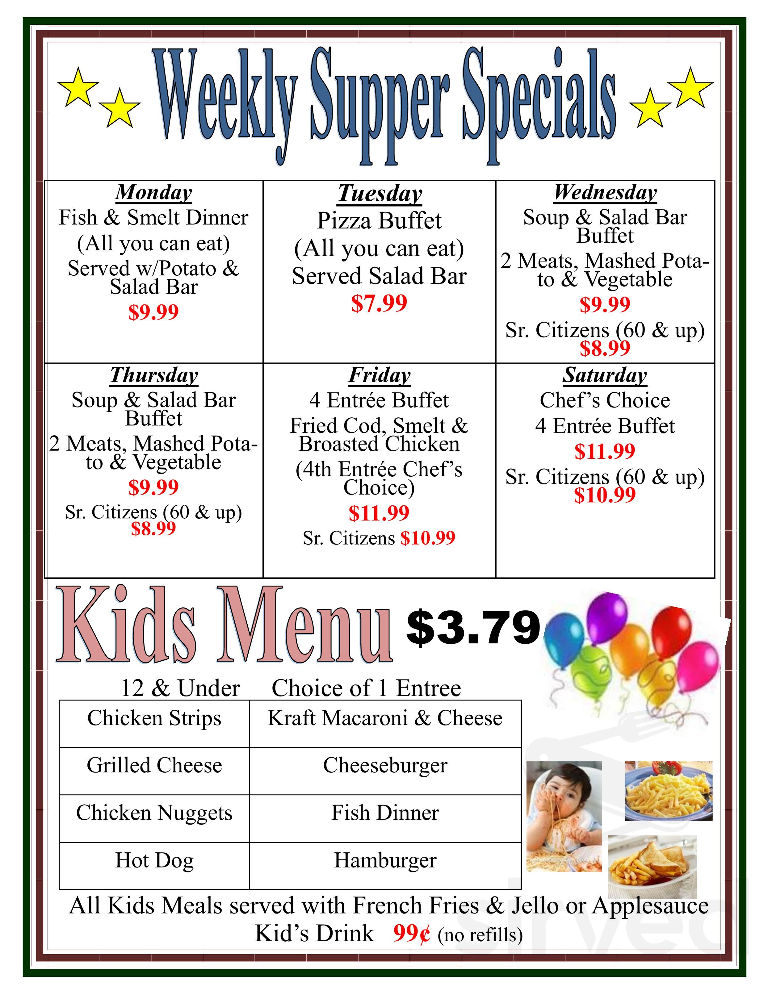 Duane S Family Restaurant Menu In Falmouth Michigan Usa