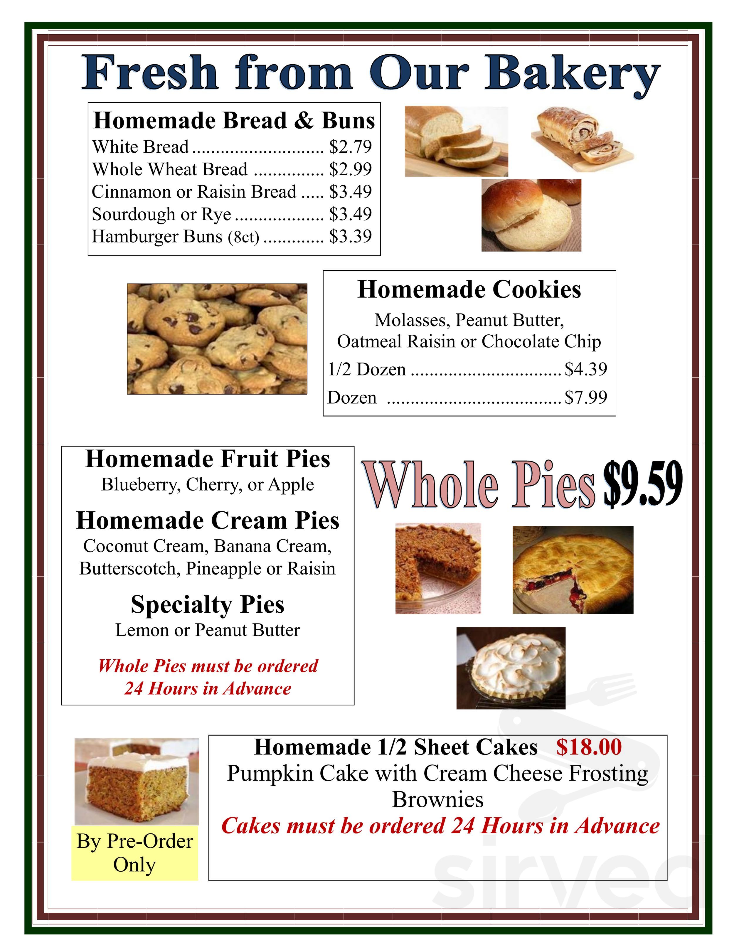Duane S Family Restaurant Menu In Falmouth Michigan Usa