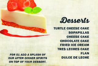 Dos Salsas menu in Georgetown, Texas, USA