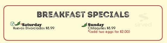 Dos Salsas menu in Georgetown, Texas, USA