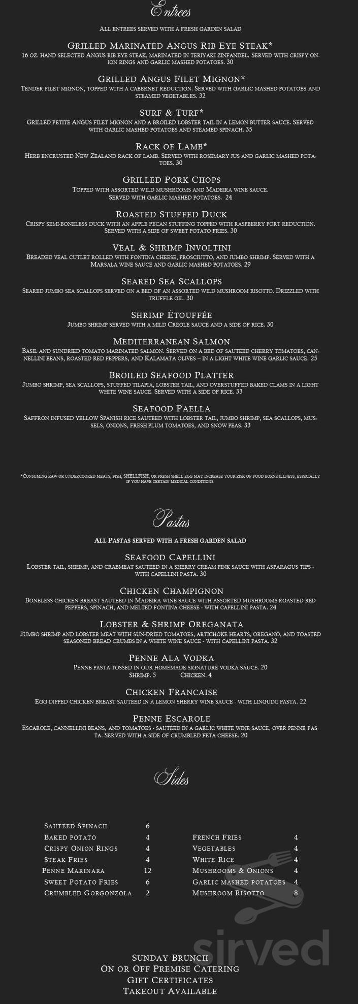 Garden Grill menu in Smithtown, New York, USA