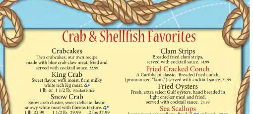 Menu for The Fish House in Key Largo, FL | Sirved