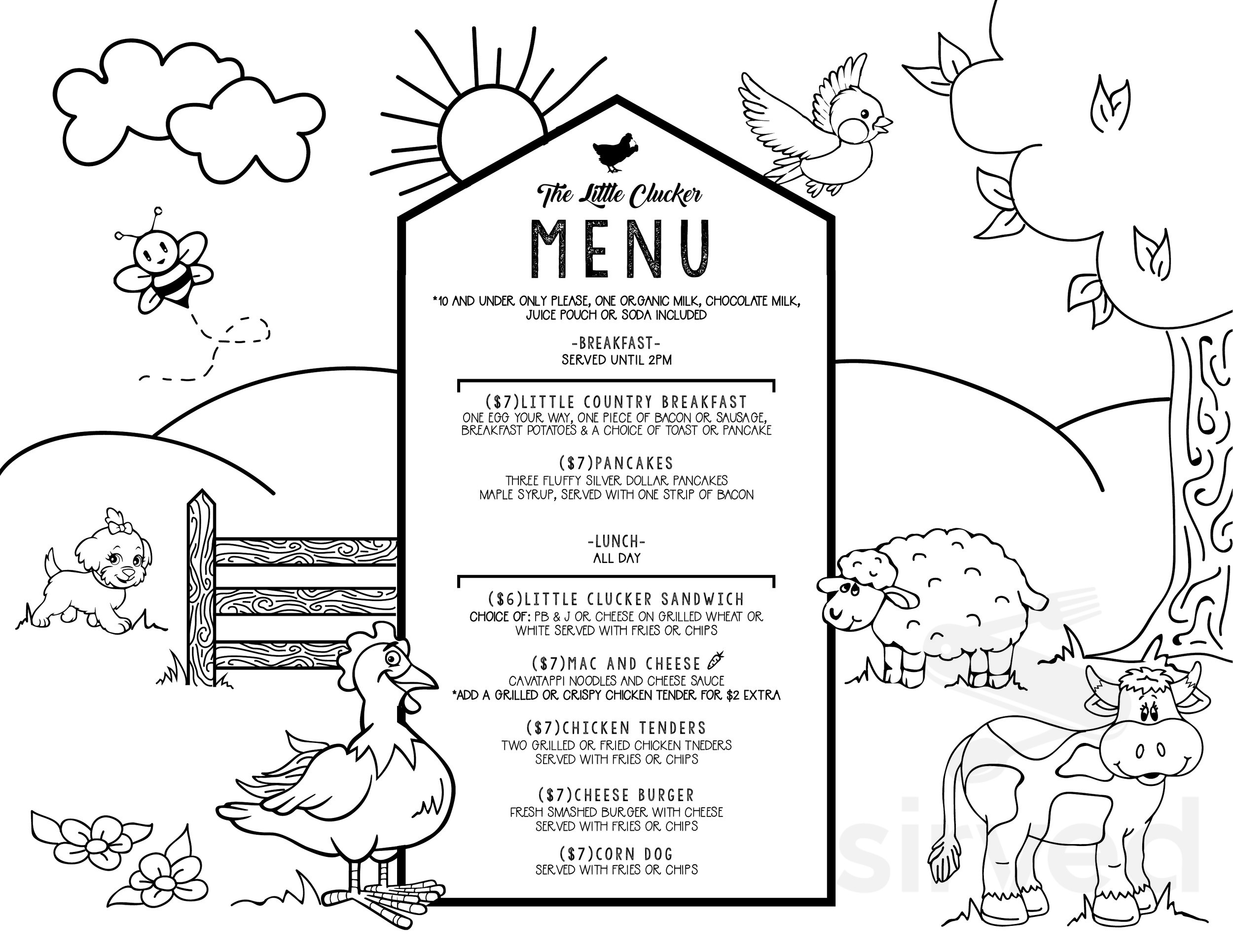 Menu - Elk River MN's Tipsy Chicken Kitchen & Cocktails | Sirved