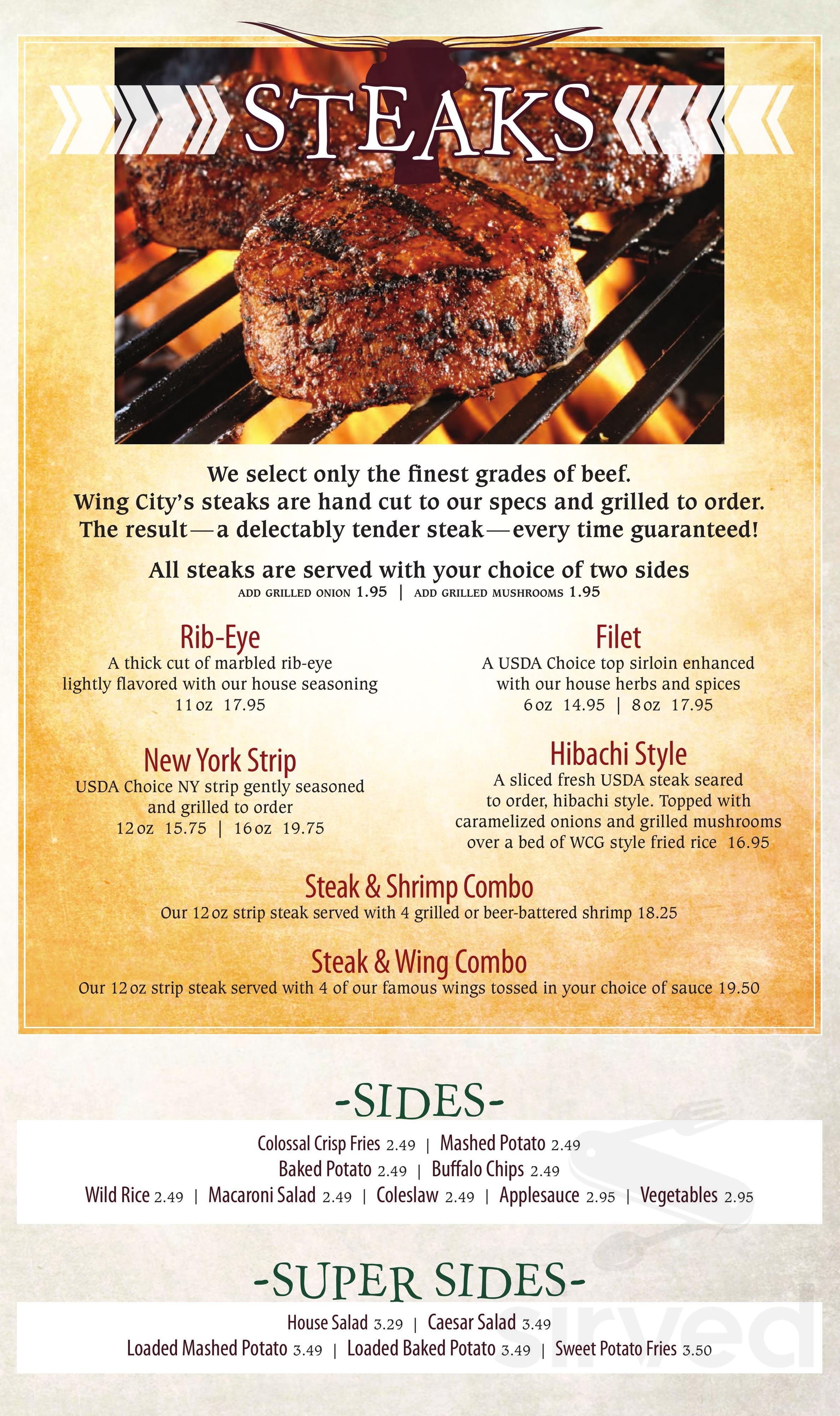 Wing City Grille - Fredonia menu in Fredonia, New York, USA