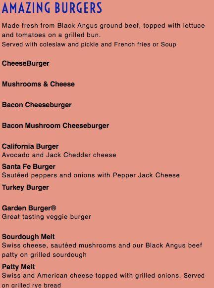 Daybreak Cafe menu in Port Huron, Michigan, USA